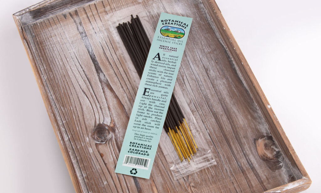 White Sage and Sweetgrass Incense - Botanical Creations